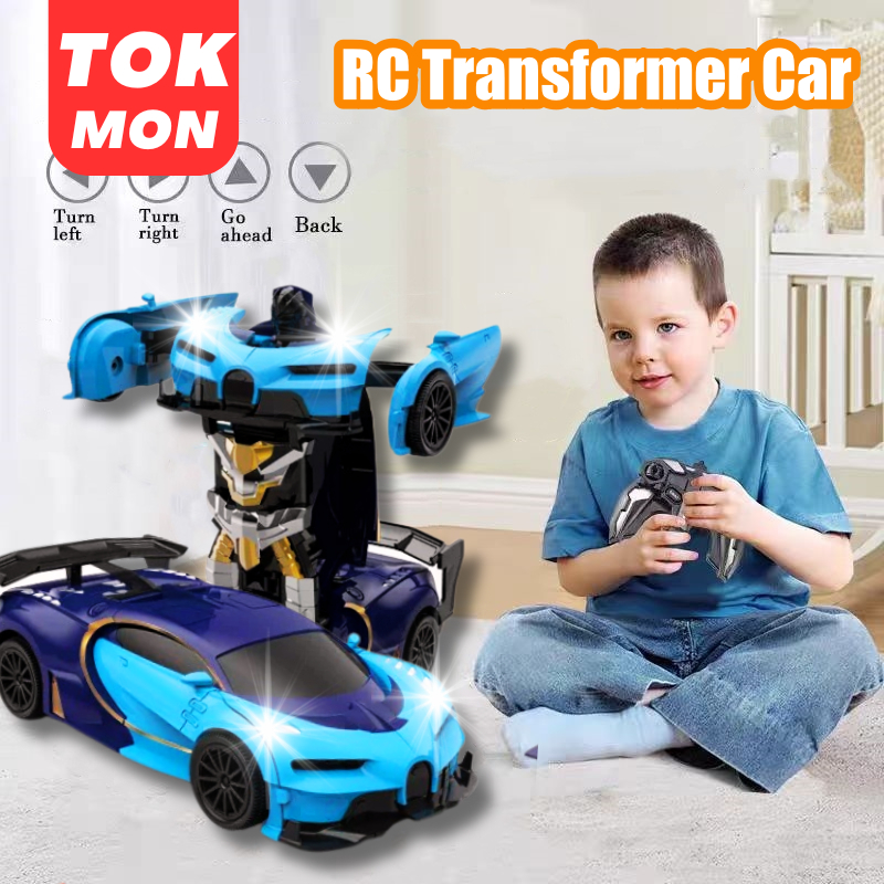 Jual Mainan Anak RC Mobil Transformasi Robot Polisi 2 in 1 Baterai Cas ...