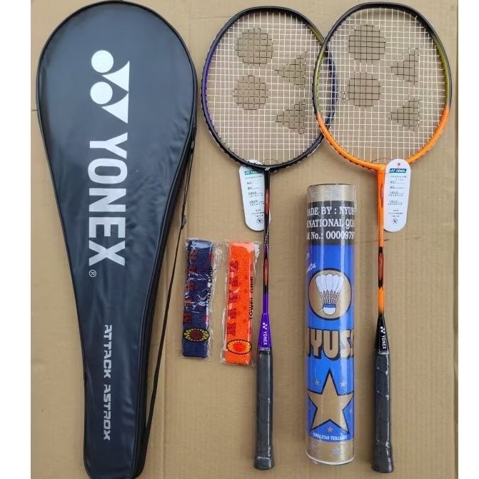 Jual Raket Bulutangkis Paket Lengkap Raket + Grip + Tas + Shuttlecock ...