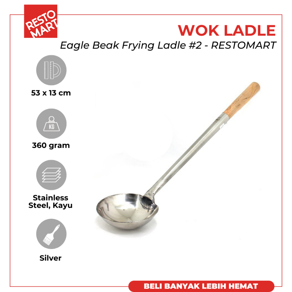 Jual Wok Ladle 53 cm / Eagle Beak Frying Ladle #2 (2217027) (F12 ...