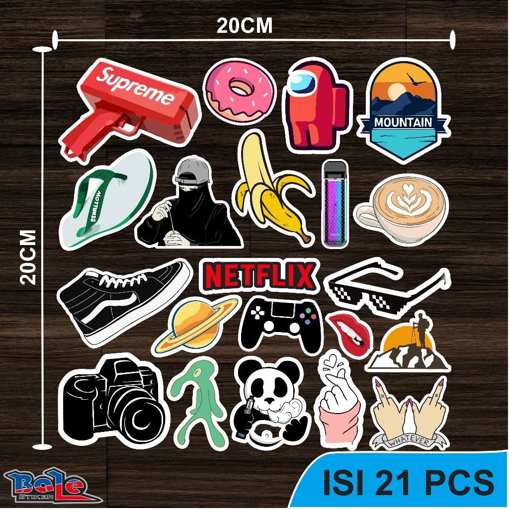 Jual sticker PACK ESTETIK isi 21 pcs sticker aesthetic koleksi keren ...