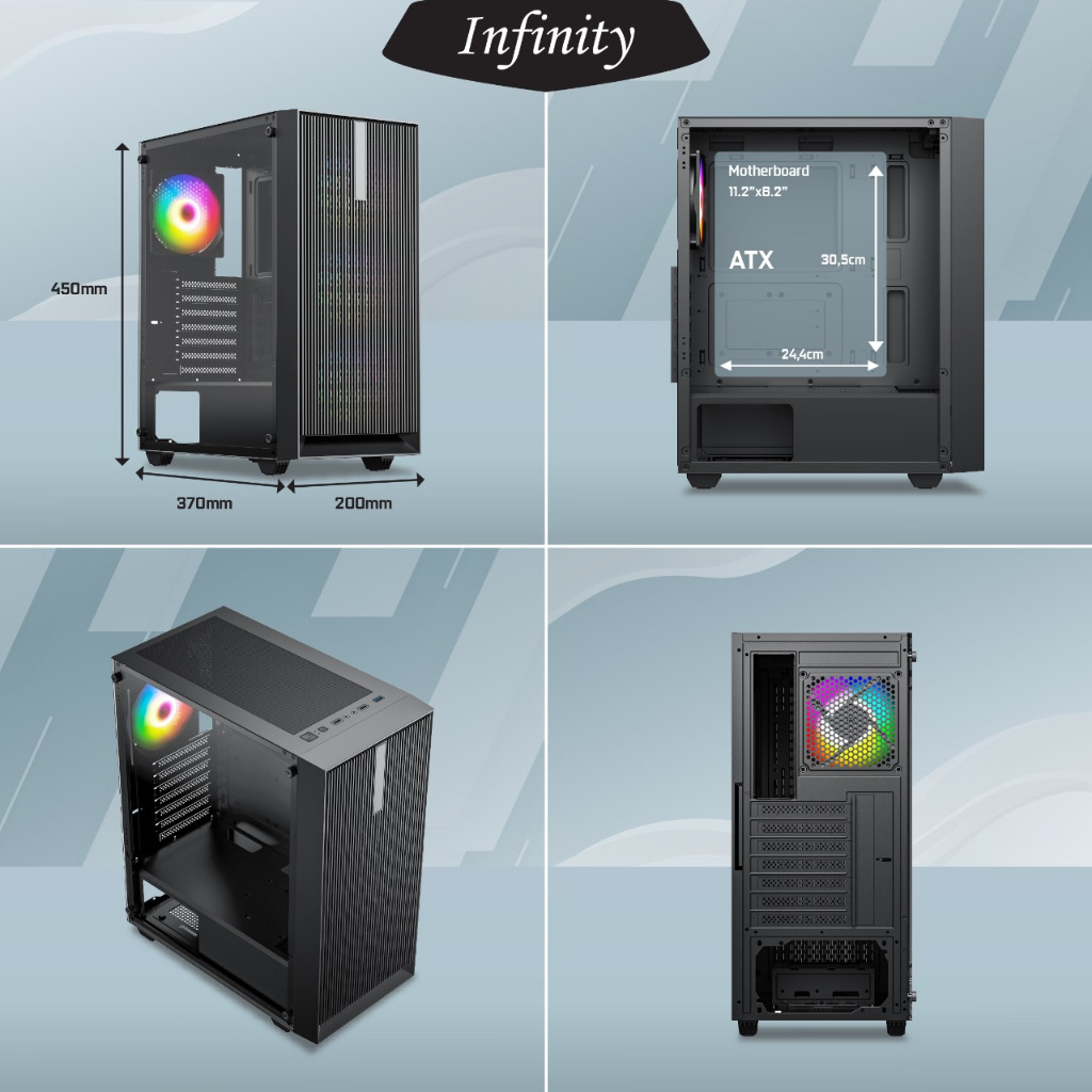 Jual RH-MDN Casing PC Infinity ASCALON / CASING GAMING INFINITY ASCALON ...