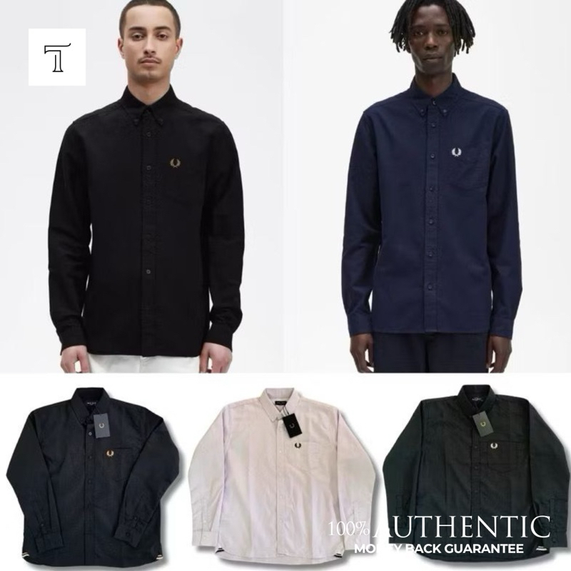 Jual Kemeja Pria Original Fred Perry 100% Oxford Lengan Panjang ...