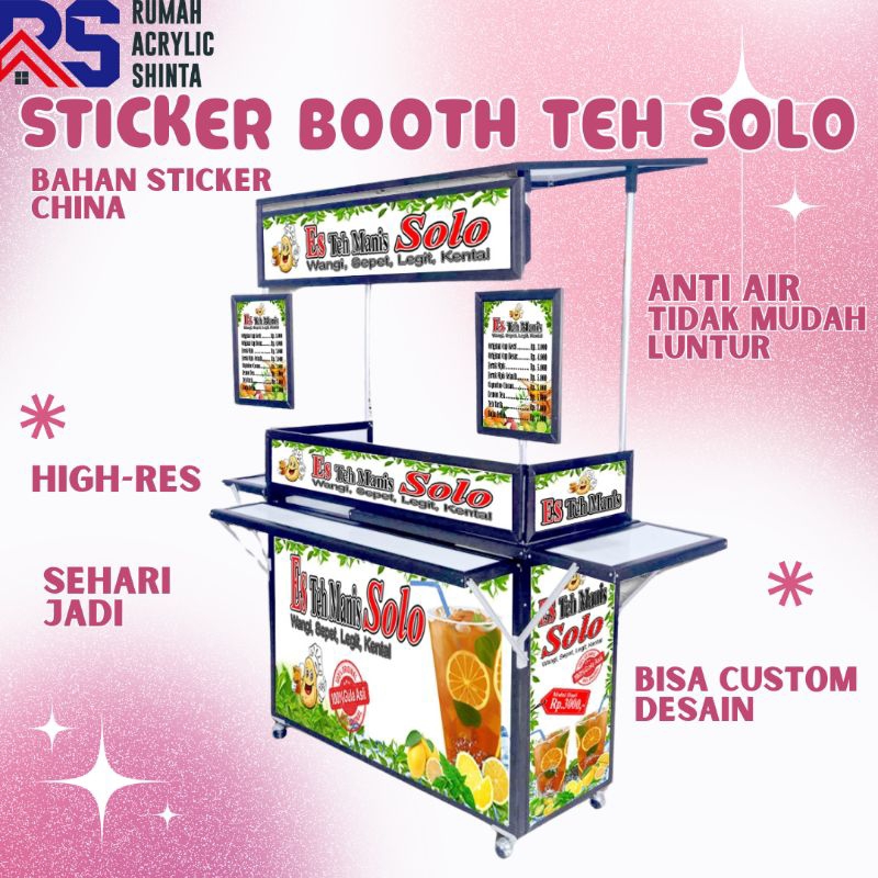 Jual Stiker Gerobak Teh Solo Custom Sticker Meteran | Shopee Indonesia