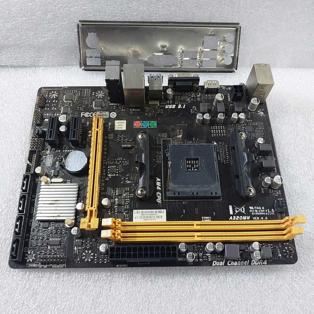 Jual mainboard amd AM4 A320MH murah motherboard am4 onboard HDMI USB 3. ...