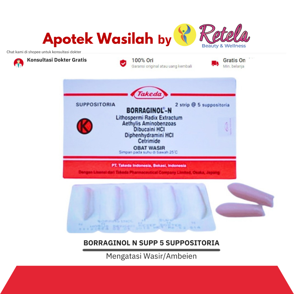 Jual BORRAGINOL N SUPP 5 SUPPOSITORIA | Shopee Indonesia