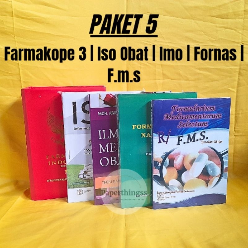 Jual PAKET 5 BUKU FARMASI ( FARMAKOPE 3 | ISO OBAT VOL.53 | IMO | FORNAS & F.M.S ) | Shopee ...