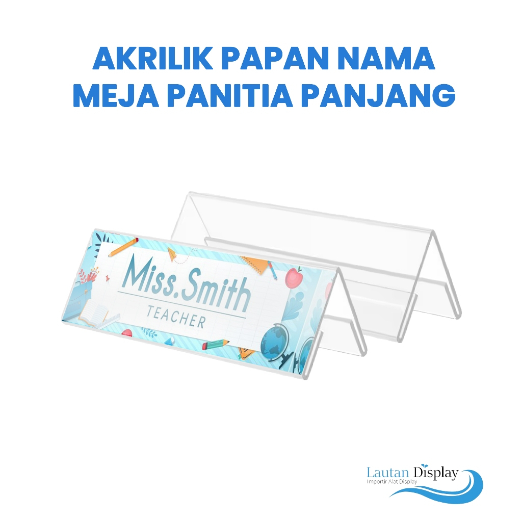 Jual Akrilik Transparan Papan Nama Meja Ruangan Resepsionis, Signage ...