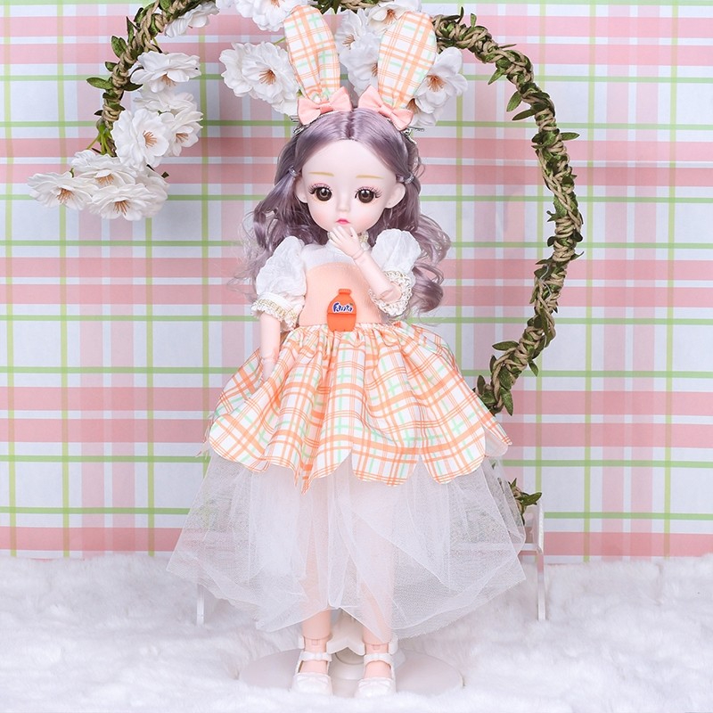 Jual Boneka Princess 32CM Mainan Anak Boneka 3D Doll Cute DIY Princess ...