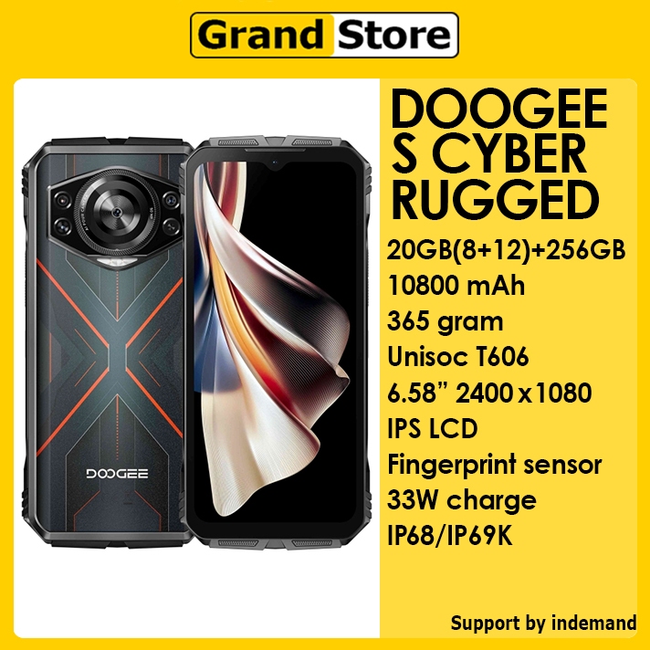 Jual DOOGEE S CYBER 4G RAM 20GB+256GB ROM Android 14 6.8" IPS 2400 x ...
