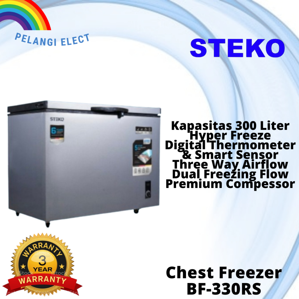 Jual Steko Chest Freezer 330L BF 330 RS / BF-330RS / Cooler Box BF330RS | Shopee Indonesia