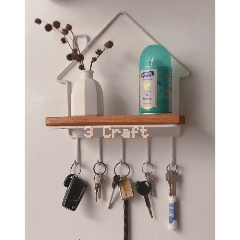 Jual RAK GANTUNGAN KUNCI HIASAN DINDING TEMPAT KUNCI AESTHETIC | Shopee ...