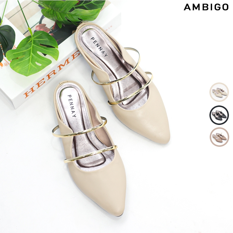 Jual AMBIGO Sepatu Sandal Wanita Gretta Mules Heels 3 Cm | Shopee Indonesia