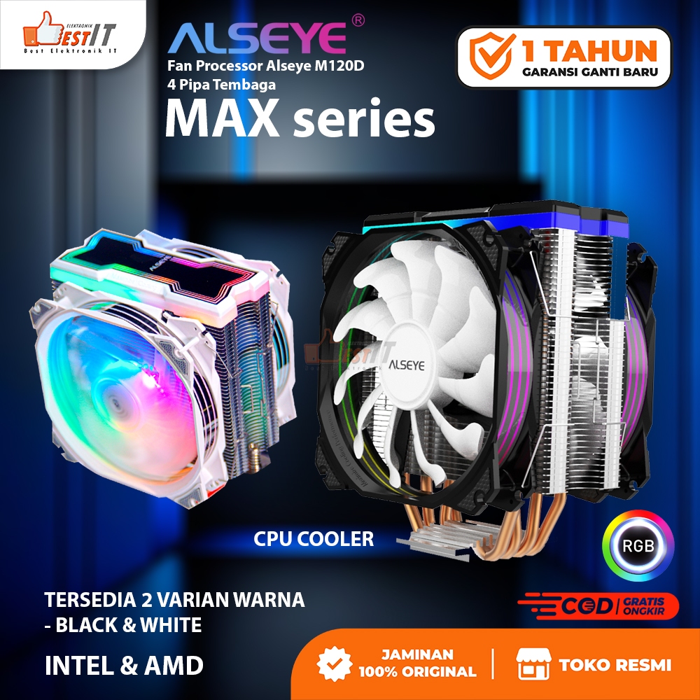 Jual Fan Processor INTEL AMD Gaming Max Series Alseye M120D ARGB FREE BRACKET | Shopee Indonesia