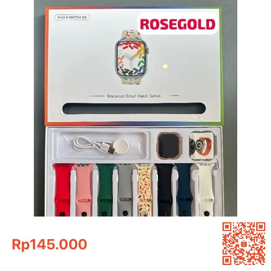 Jual SMARTWATCH PRO 9 GS GEN 9 IOS ANDROID DAPAT 8 Tali | Shopee Indonesia