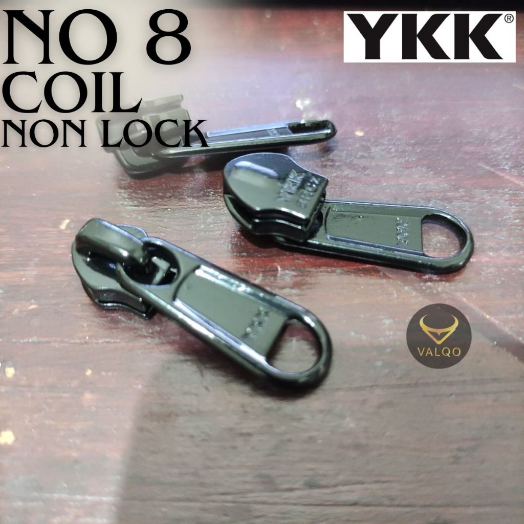 Jual YKK No 8 Kepala Resleting Coil Nomor 8 Nilon Non lock Zipper DFL | Shopee Indonesia