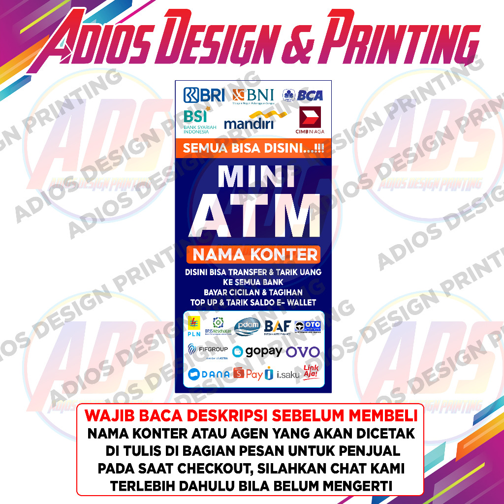 Jual SPANDUK MINI ATM BRILINK / SPANDUK BRILINK / ATM BERSAMA | Shopee Indonesia