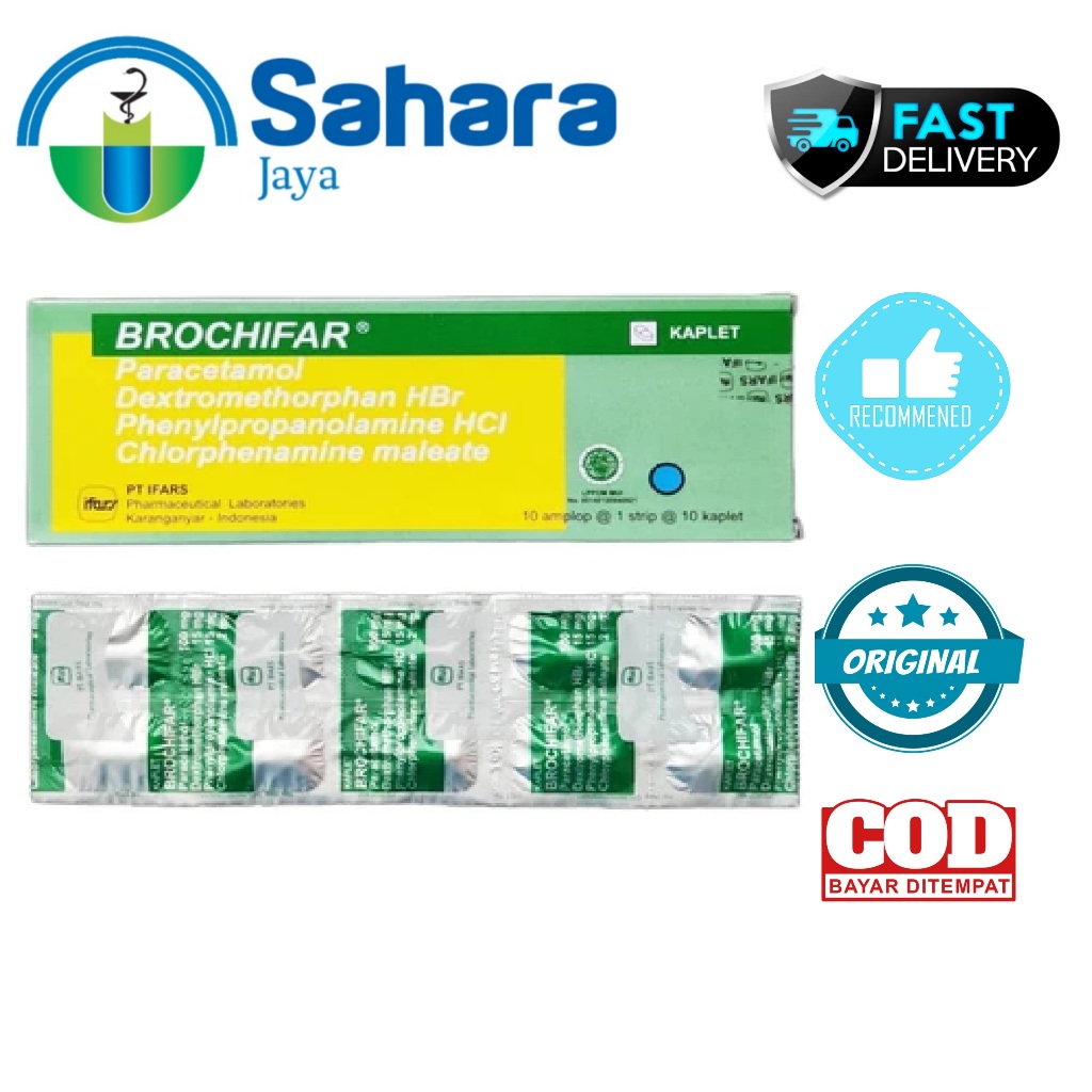 Jual [SJ] Brochifar Kaplet Strip isi 10 Tablet - Obat Batuk Berdahak ...