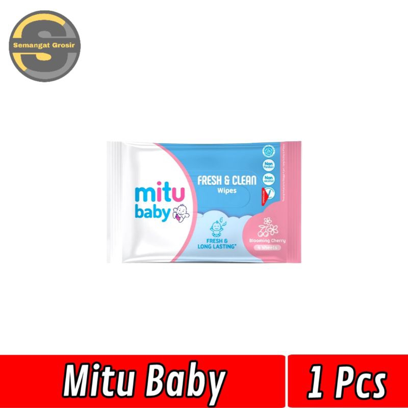 Jual MITU BABY TISSUE BASAH 4 SHEETS | WIPES | Shopee Indonesia