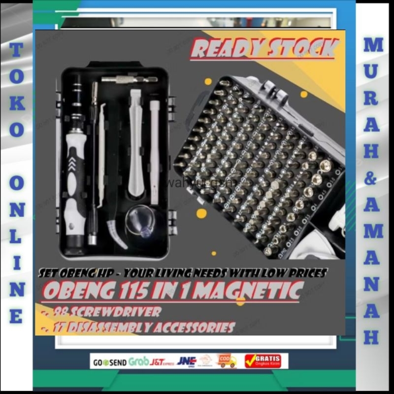 Jual OBENG 115 IN 1 HP FULL SET OBENG SERVICE KOMPUTER LAPTOP HP DLL ...