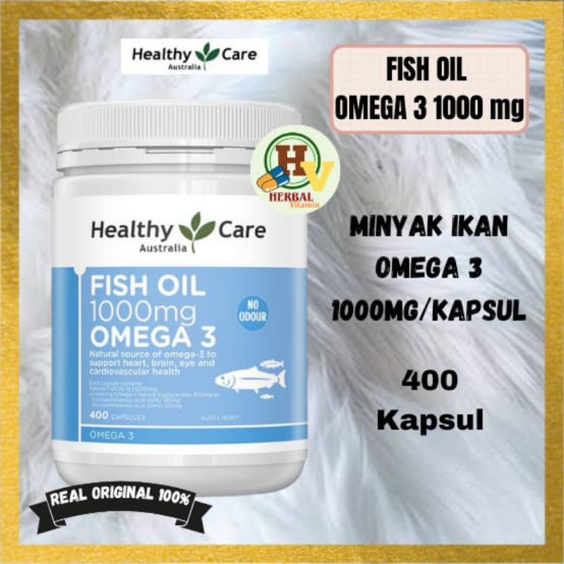 Jual Minyak Ikan Healthy Care Fish Oil Omega 3 1000mg Isi 400 Kapsul ...