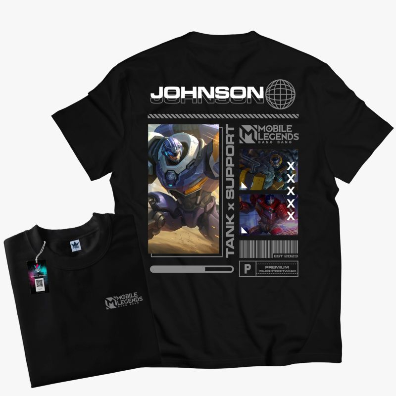 Jual DENISTH T-SHIRT KAOS AOP GAME MOBILE LEGENDS MLBB JOHNSON - HITAM ...
