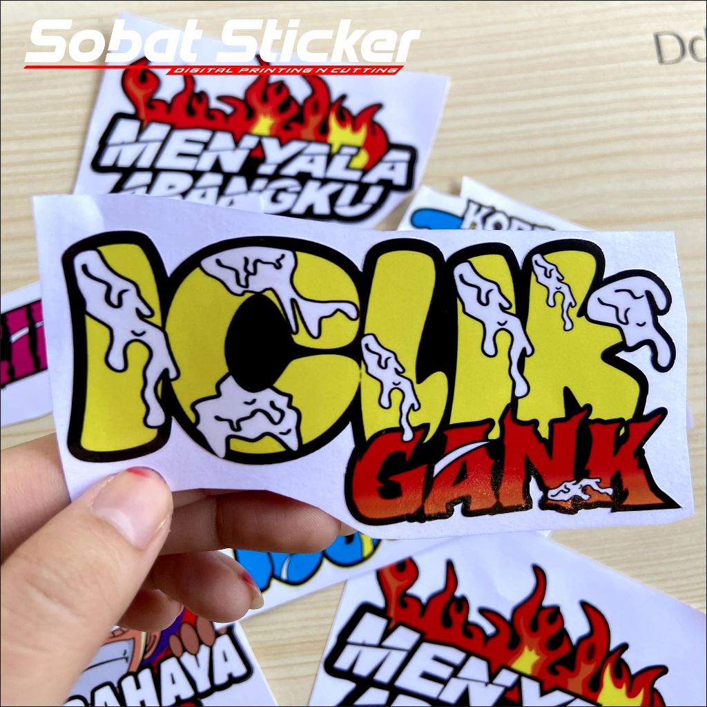 Jual Stiker Sticker Satuan Iclik Gank Glosy / Hologram Sudah Dipotong ...