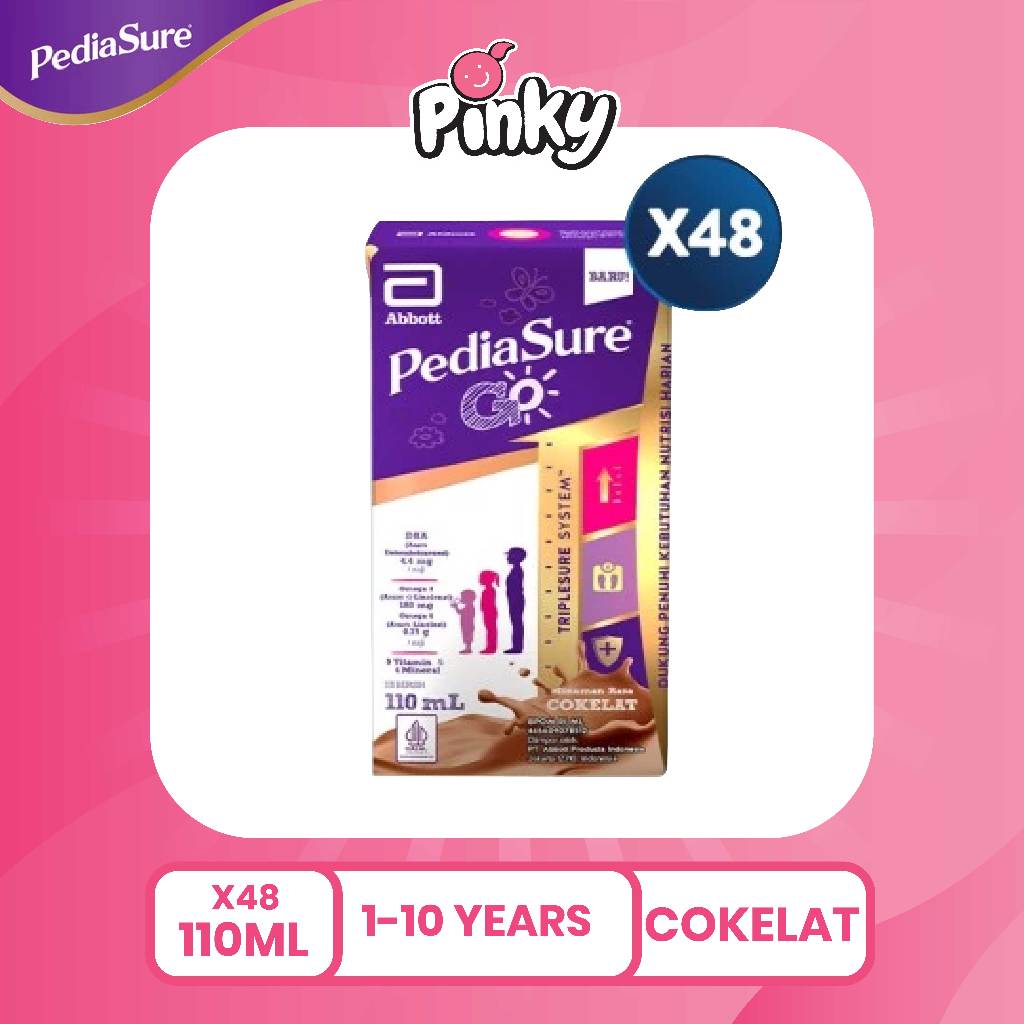 Jual Pediasure Go Cokelat Formula UHT 48x110ml Pinky Kids Store | Shopee Indonesia