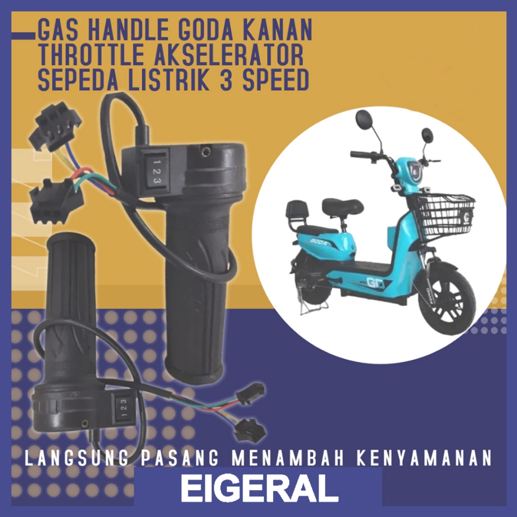 Jual Handle Grip Gas Throttle Akselerator Sepeda Listrik 3 Speed ...