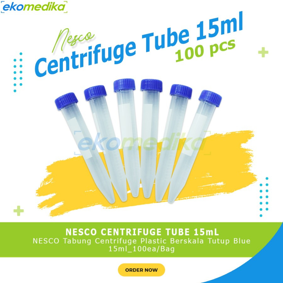 Jual CENTRIFUGE TUBE 15 ML NESCO isi 100 - ORIGINAL NESCO Tabung Centrifuge 15ml | Shopee Indonesia