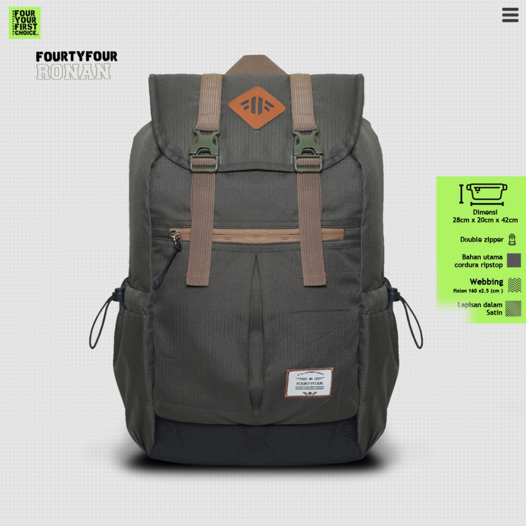 Jual FOURTYFOUR RONAN - Tas Ransel Pria Kasual Premium - Tas Laptop ...