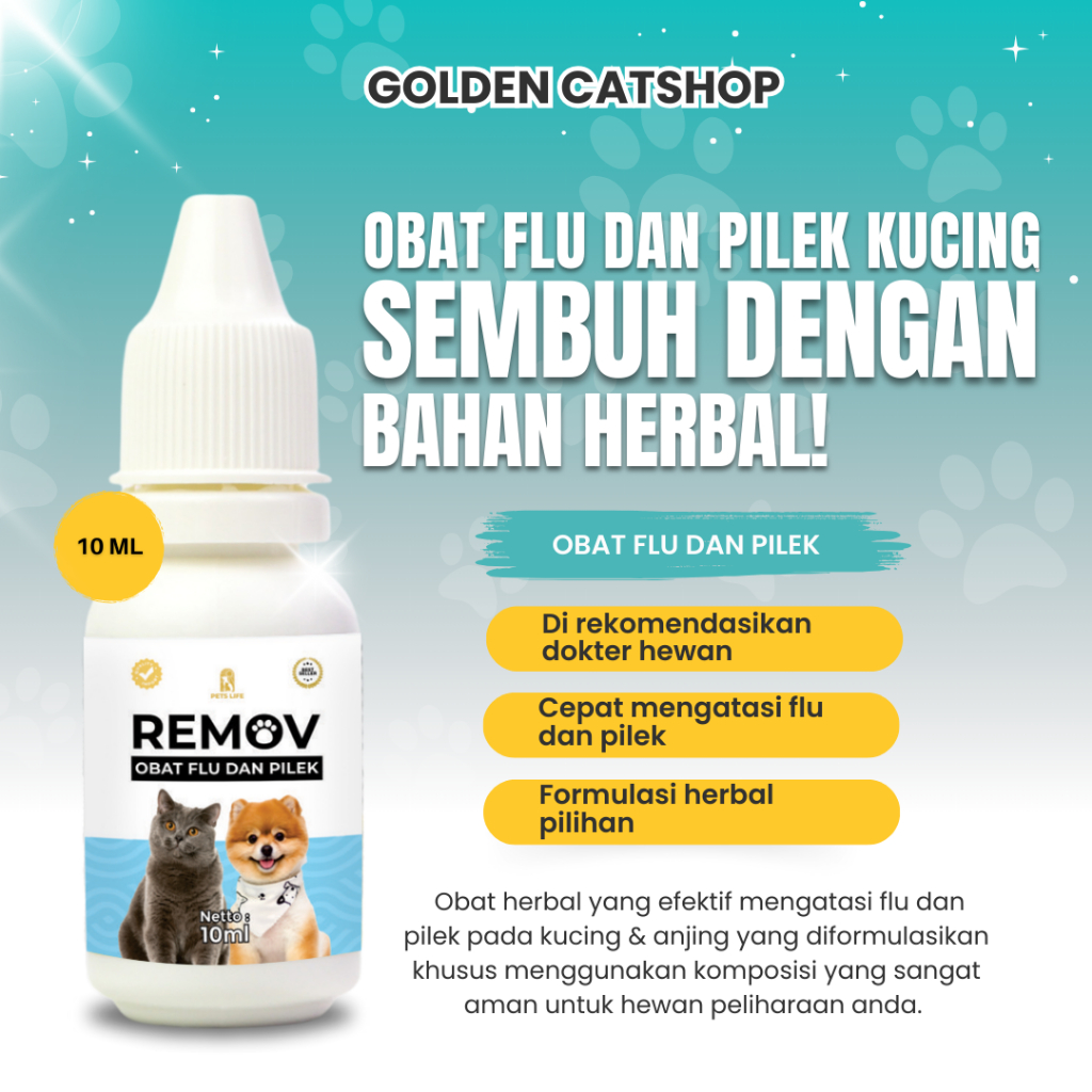 Jual Golden Catshop Remov Obat Flu Pilek Kucing Anjing 10ml | Shopee Indonesia