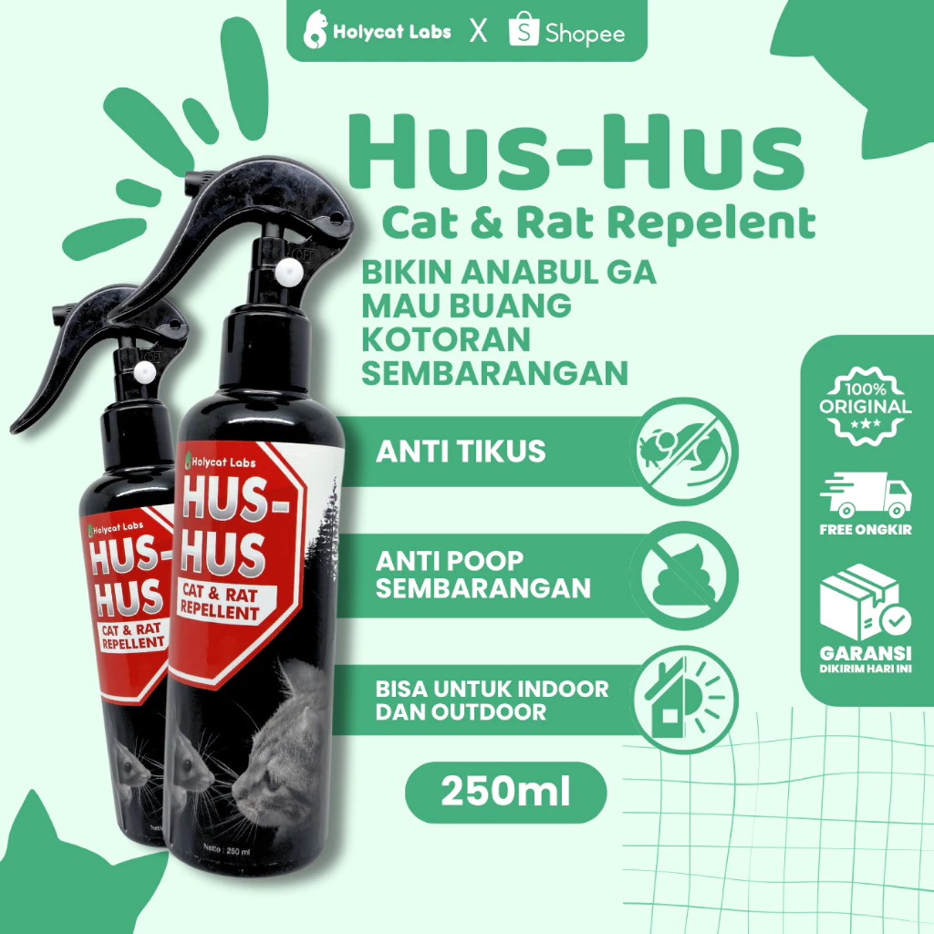 Jual Holycatlabs HUS HUS 250 ML Kucing Anti Buang Kotoran Sembarangan ...