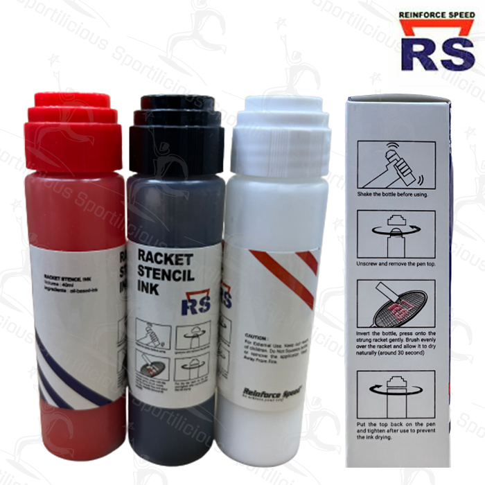 Jual Tinta Senar Raket Bulutangkis RS (Hitam) Original / Racket Stencil ...