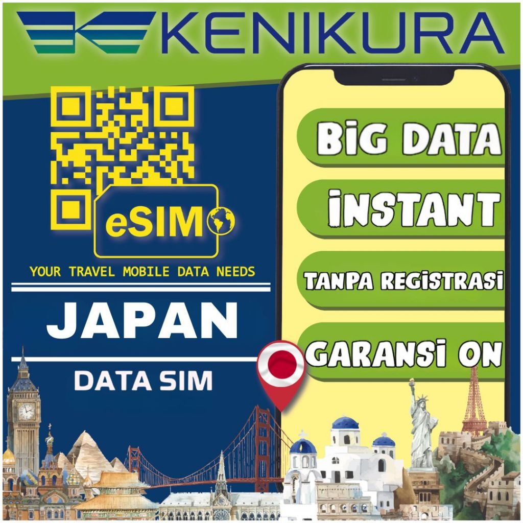 Jual 7 / 8 / 10 / 12 / 14 / 15 Days Japan ESIM internet paket data e ...