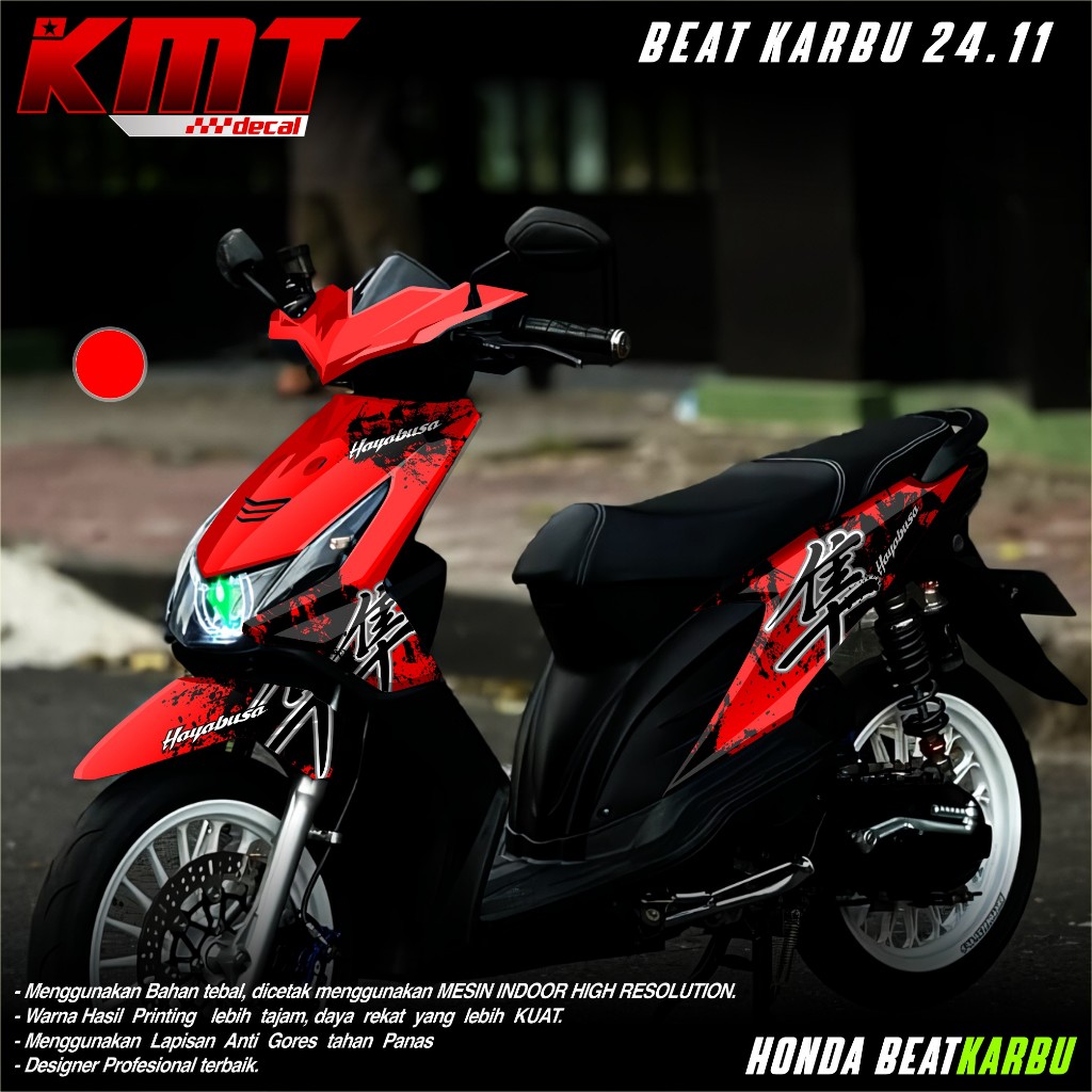Jual (COD) Decal Sticker Skotlet Variasi Beat Karbu 2008 2009 2010 2011 ...