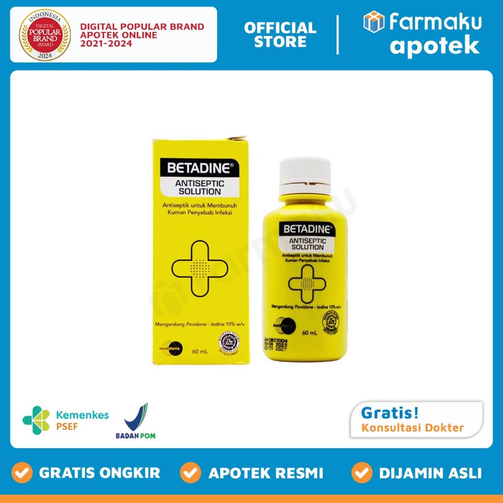 Jual Betadine Antiseptic Solution 60 ml | Shopee Indonesia