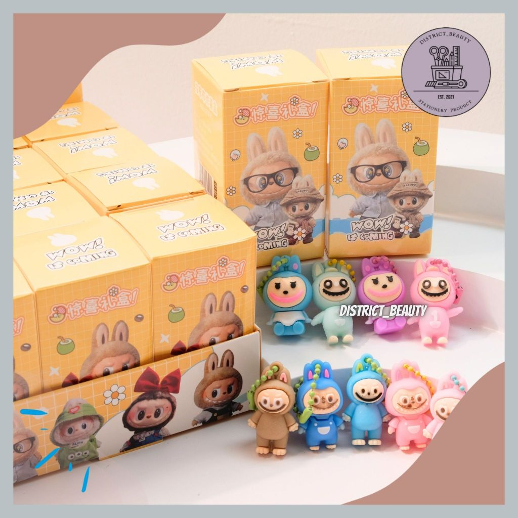 Jual GANTUNGAN KUNCI LABUBU MISTERI GANCI SOUVENIR BOX LABUBU MINI ...