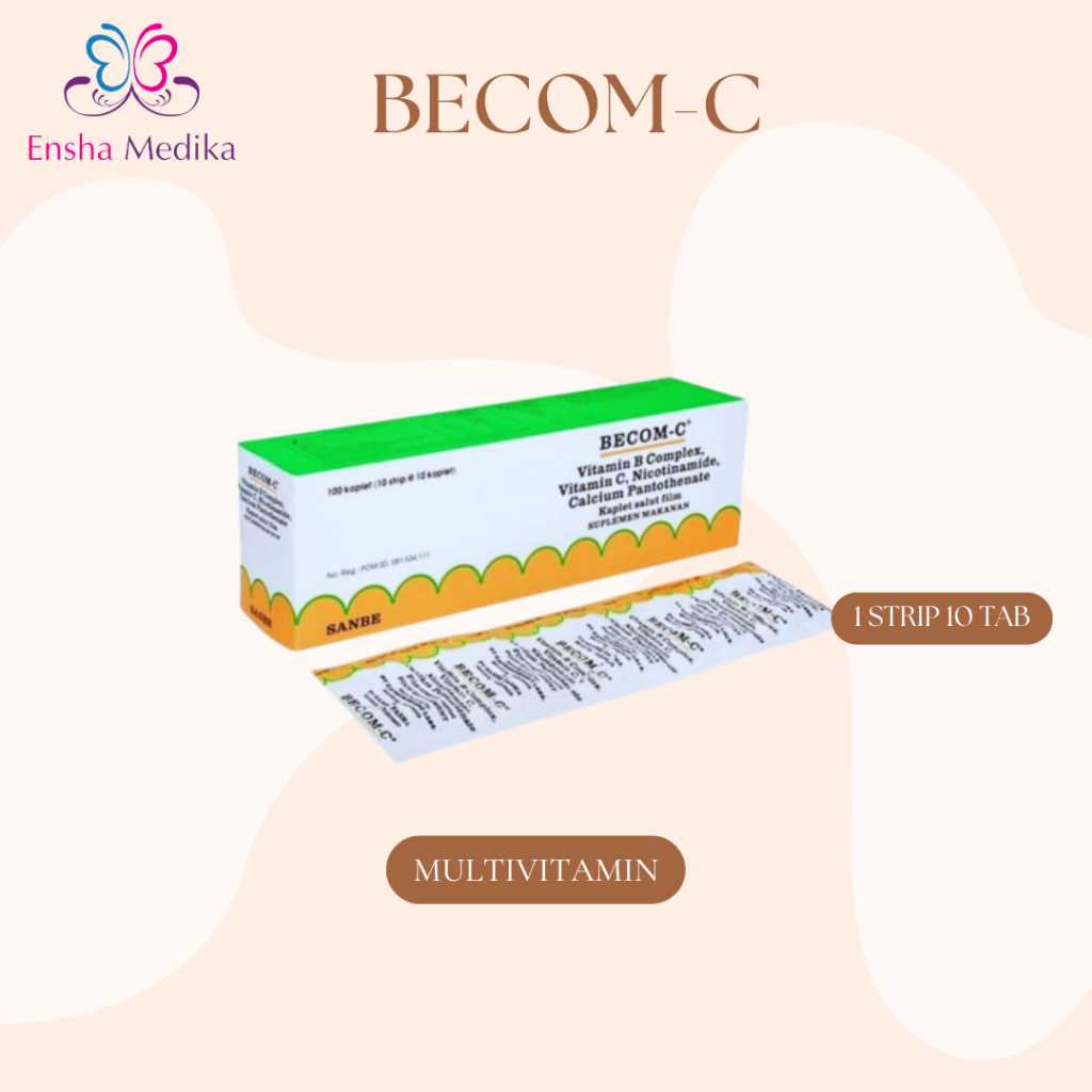 Jual Becom-C Strip Isi 10 Kaplet - Multivitamin | Shopee Indonesia