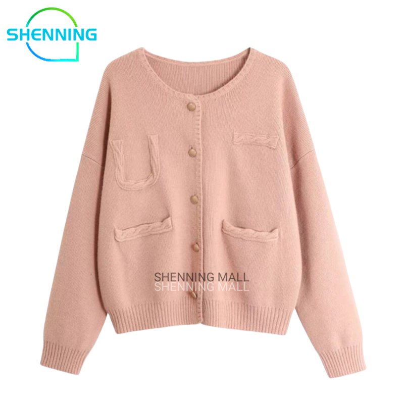 Jual SHENNING Sweater rajut wanita ala korea Kardigan rajutan lembut warna solid yang modis ...