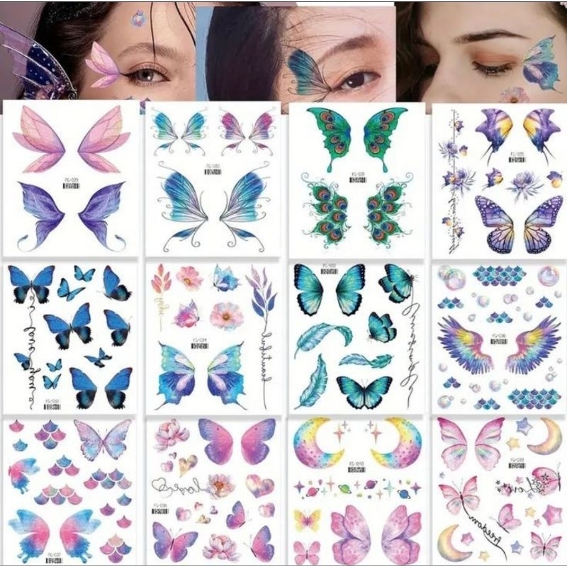 Jual Tato Wajah GLITTER Sticker Muka / Stiker Wajah Pesta / Face ...