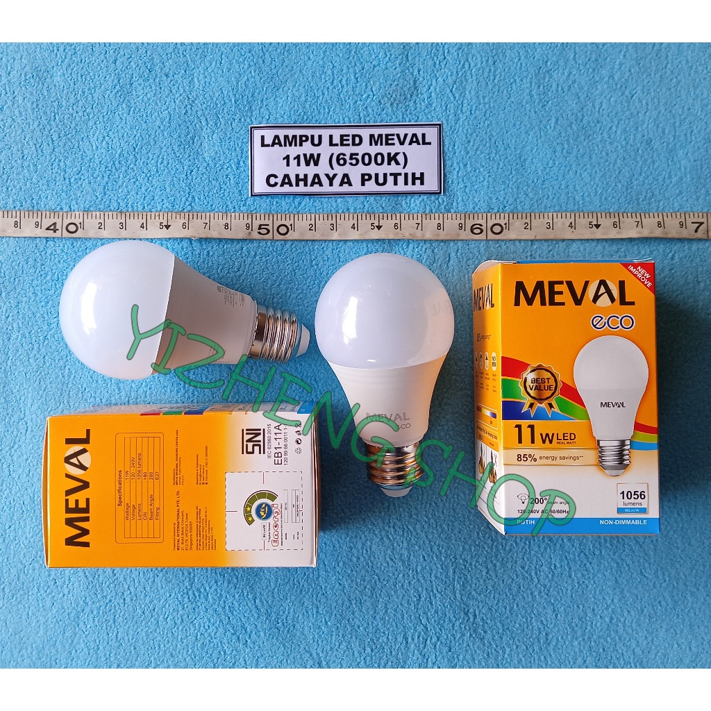 Jual LAMPU LED 11W MEVAL CAHAYA PUTIH | Shopee Indonesia