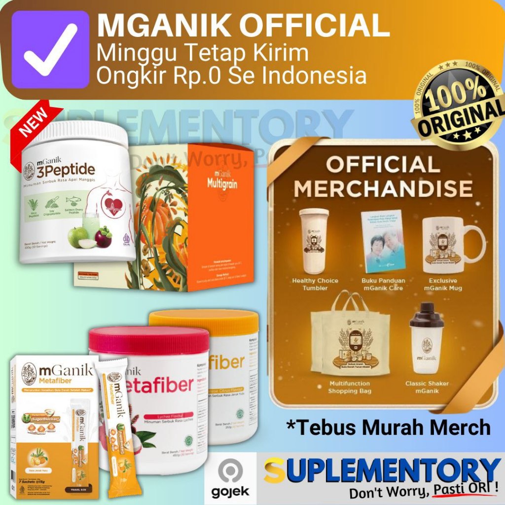 Jual Paket COMBO Mganik Multigrain + METAFIBER Diabetes m ganik Mganic ...
