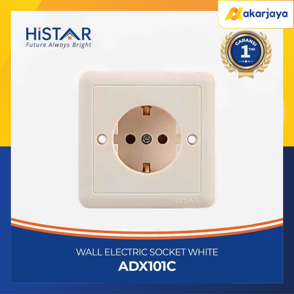 Jual HISTAR ADX101C Soket Colokan Dinding Listrik Wall Socket Mounting ...
