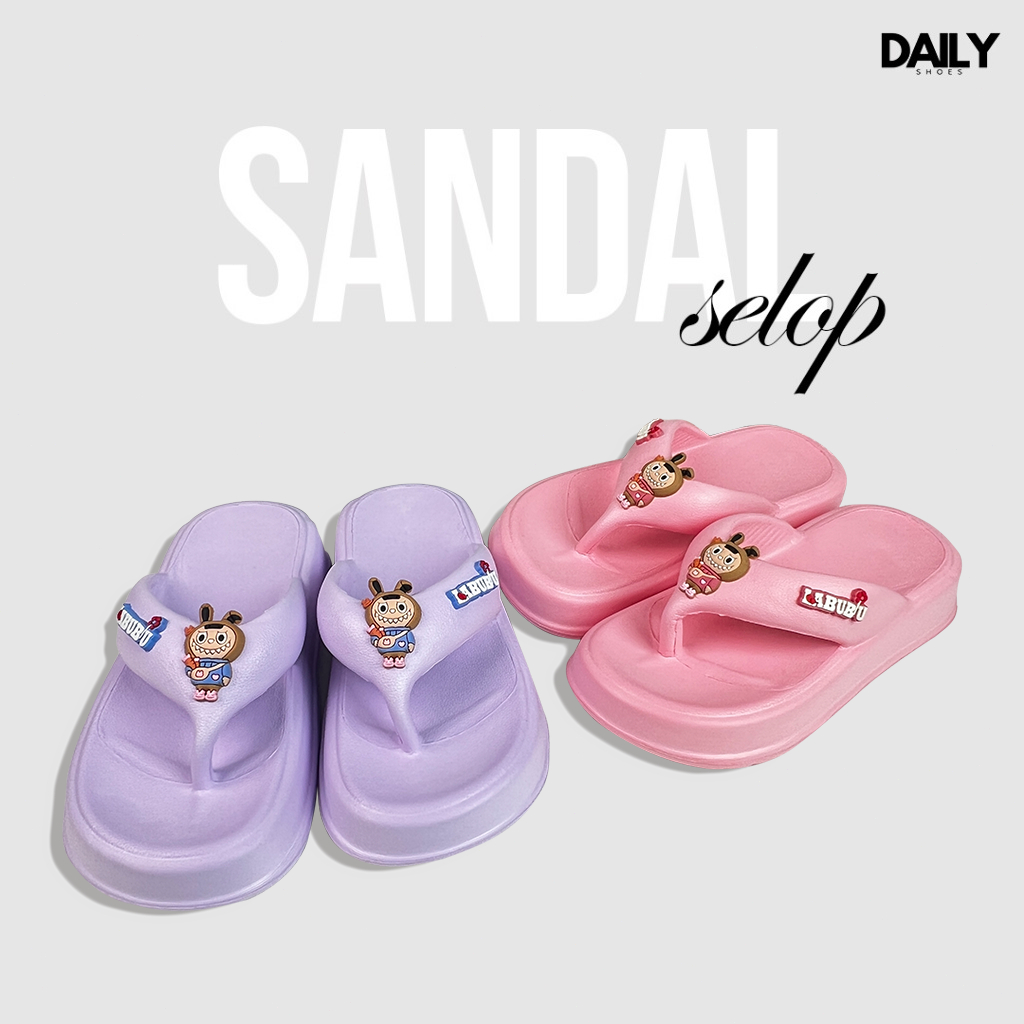 Jual Sandal Jepit Anak Perempuan Motif Labubu Sendal Anak Cewek Anti ...