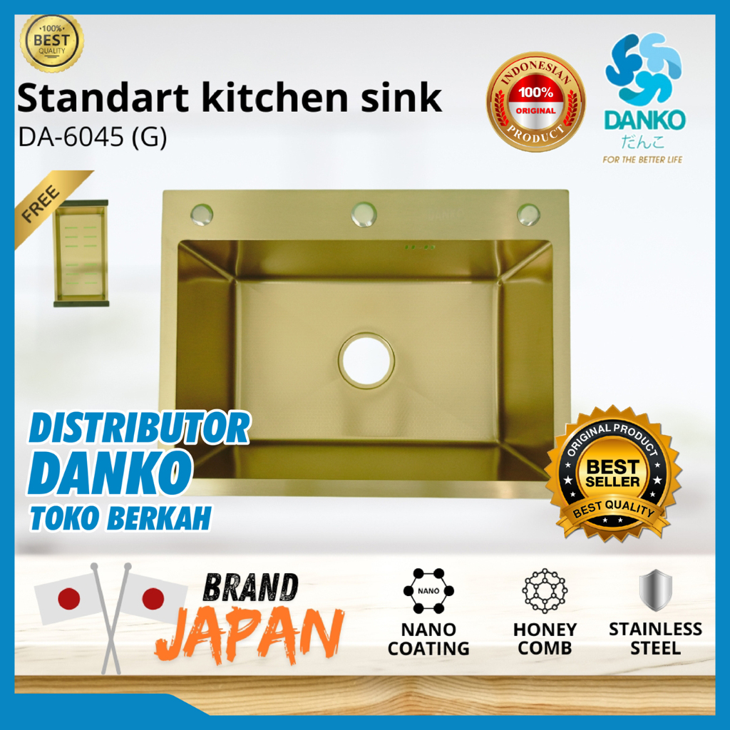 Jual DANKO STANDAR KITCHEN SINK 6045/DANKO STANDAR KITCHEN SINK GOLD ...