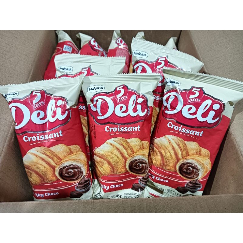 Jual ROTI 5 DAYS CROISSANT MILKY CHOCO 45g halal 11 BUNGKUS rasa enak ...