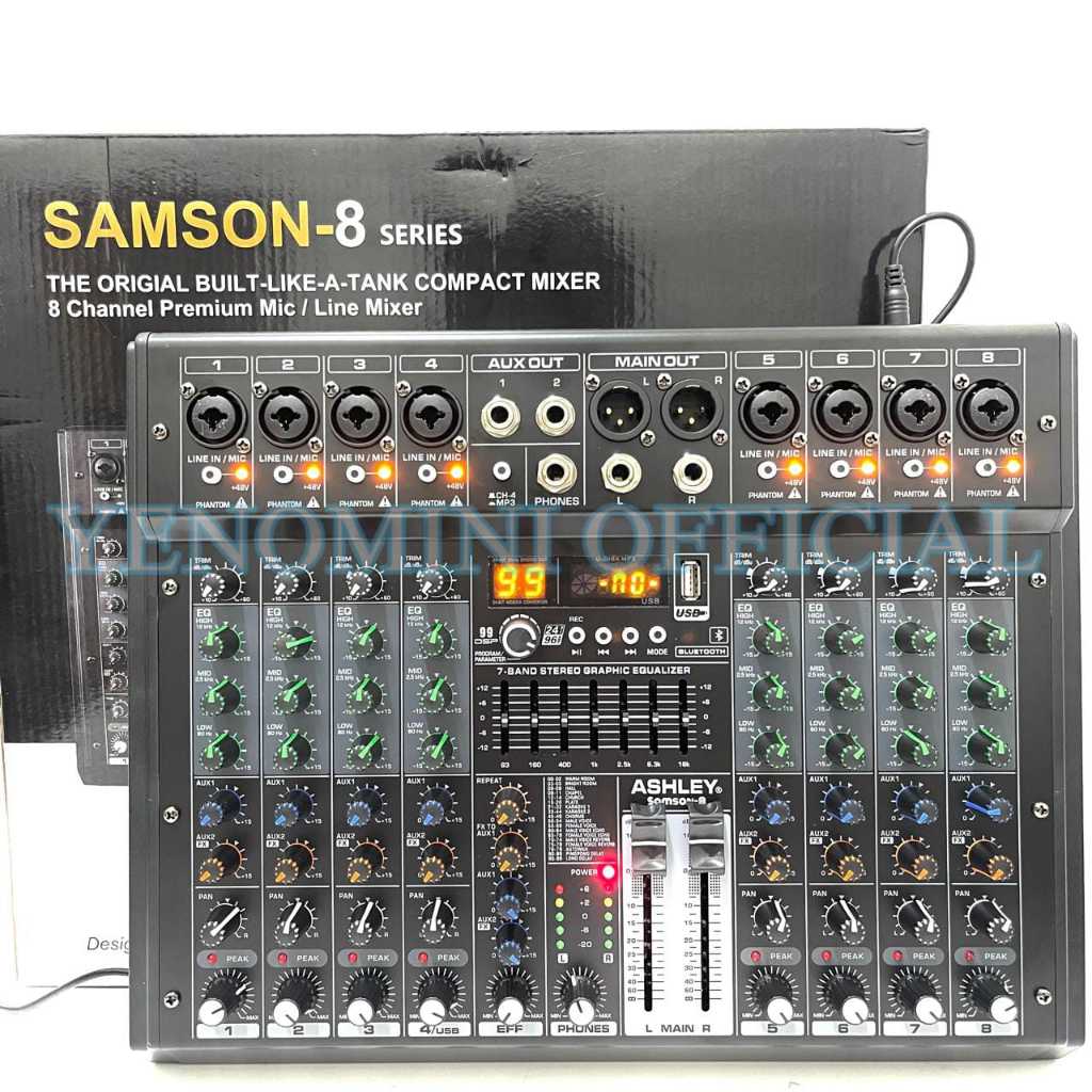 Jual Mixer Audio Ashley Samson 8 Series Original 8Channel Usb Bluetooth ...