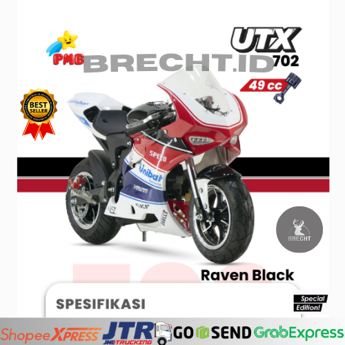 Jual Motor Bensin Mini Anak PMB UTX 702 49CC Model Balap Sport GP ...
