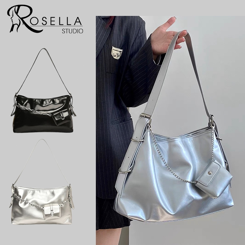 Jual RosellaStudio ready cod Tas Tote Bag Kulit Wanita Shoulder Bag Tas rantai komuter y2k style ...