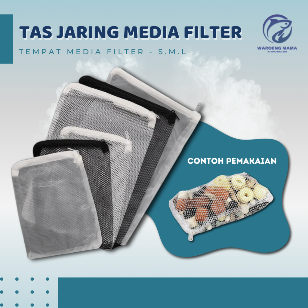 Jual Tas Jaring Media Filter Aquarium Kolam Ikan Ukuran S M L Tas ...